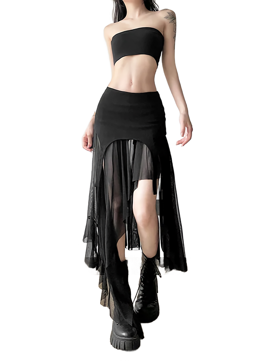Enigma Mesh Punk Skirt | DYSTOPIɅN ™️ – DYSTOPIɅN