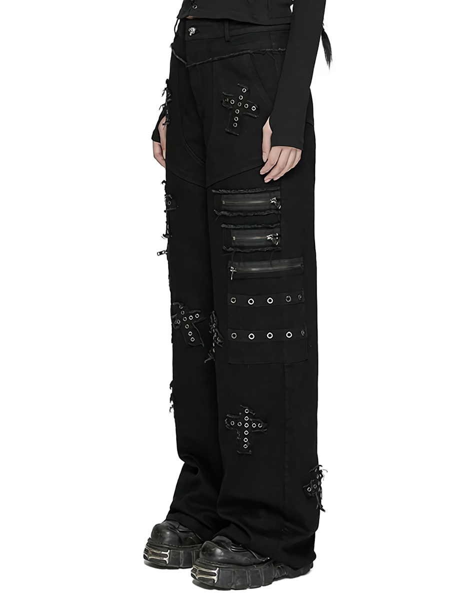 'Mori' Embroidered Tactical Cargo Pants | DYSTOPIɅN ™️ – DYSTOPIɅN