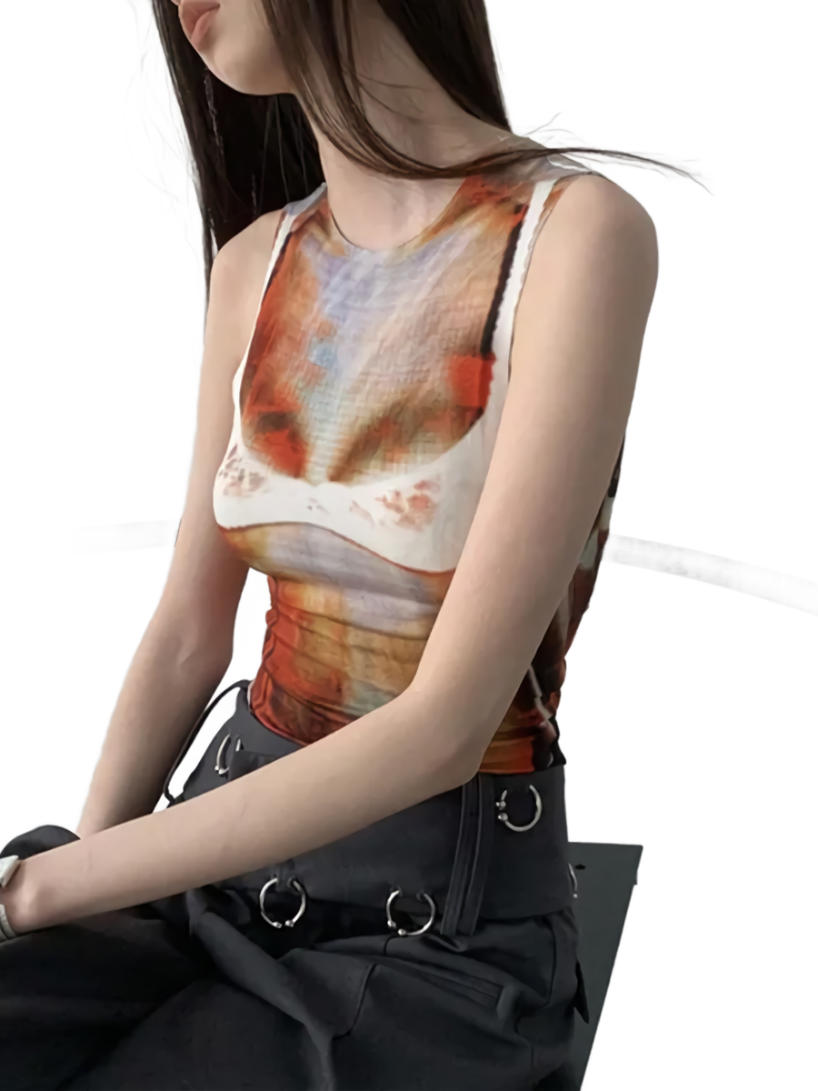 'Pixel Perfect' Cropped Tank Top | DYSTOPIɅN ™️ – DYSTOPIɅN