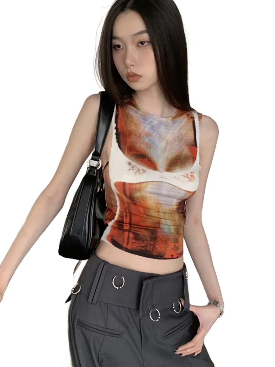 'Pixel Perfect' Cropped Tank Top | DYSTOPIɅN ™️ – DYSTOPIɅN