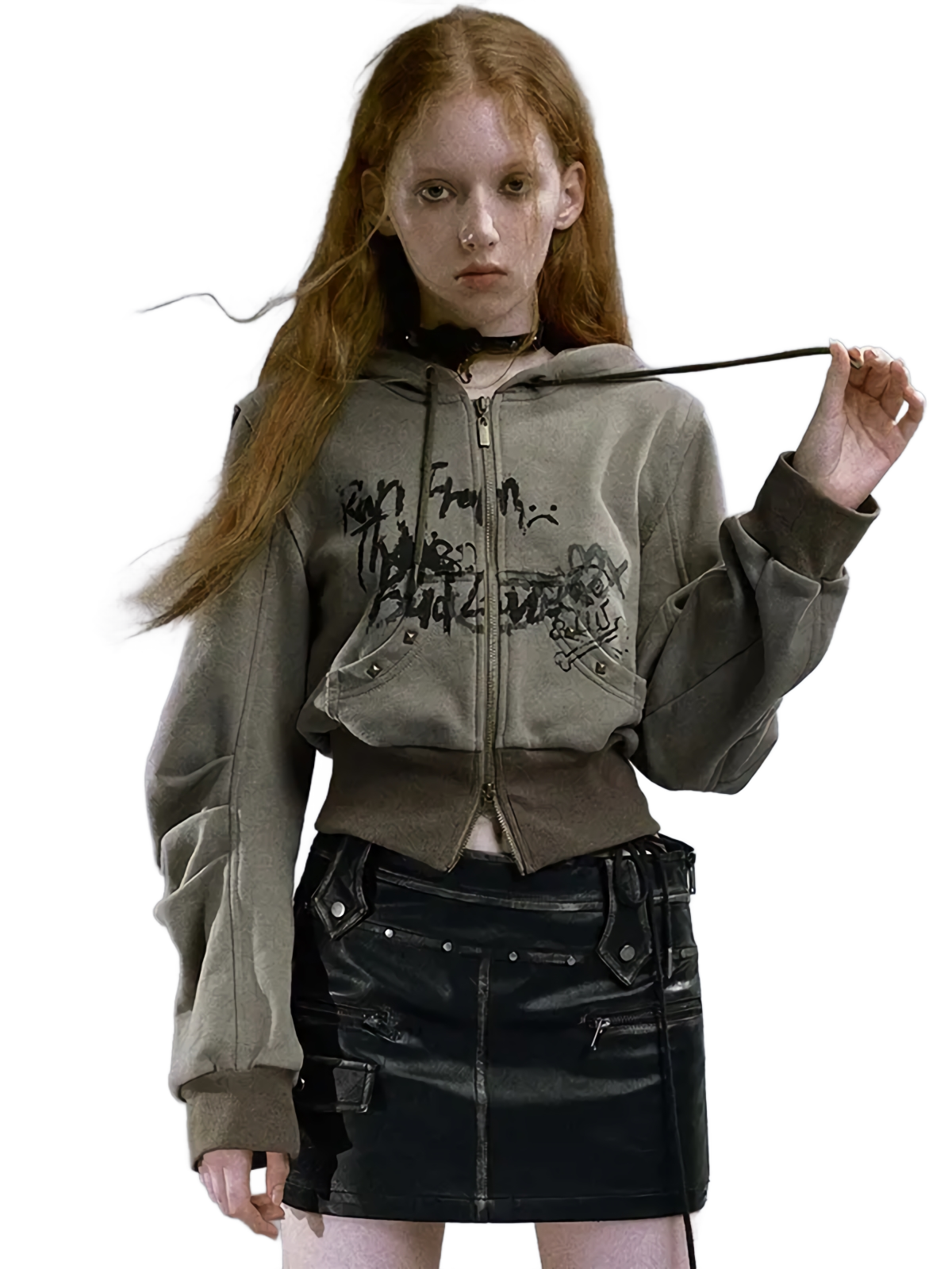 'Wolf' Cropped Zip Up Hoodie | DYSTOPIɅN ™️ – DYSTOPIɅN